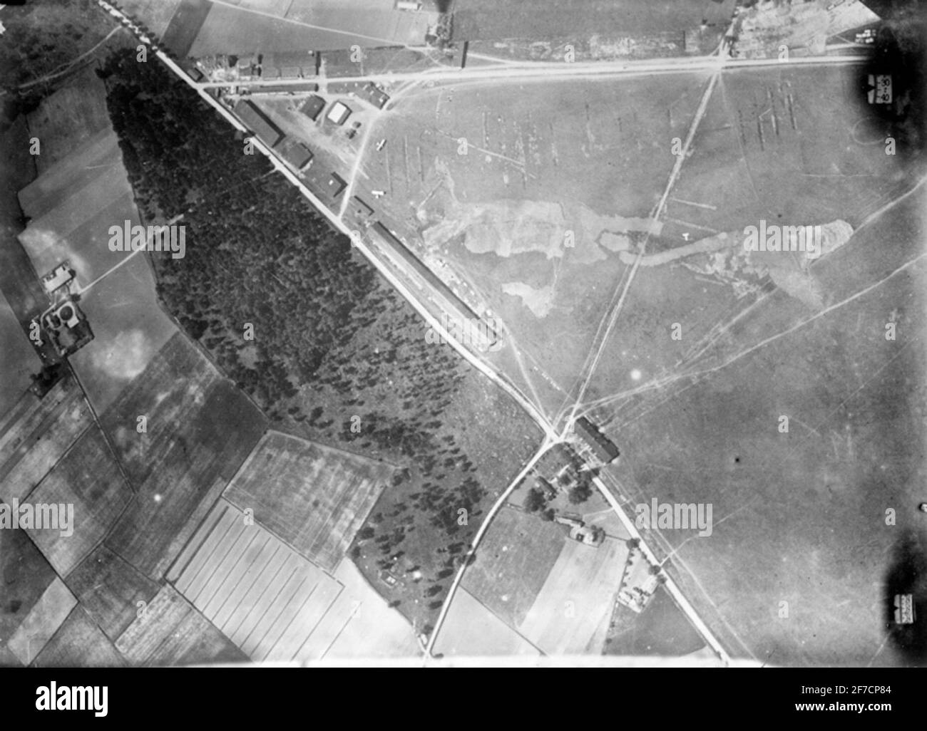 Old Malmen aerial view of Malmen, about in 1918 Stock Photo - Alamy