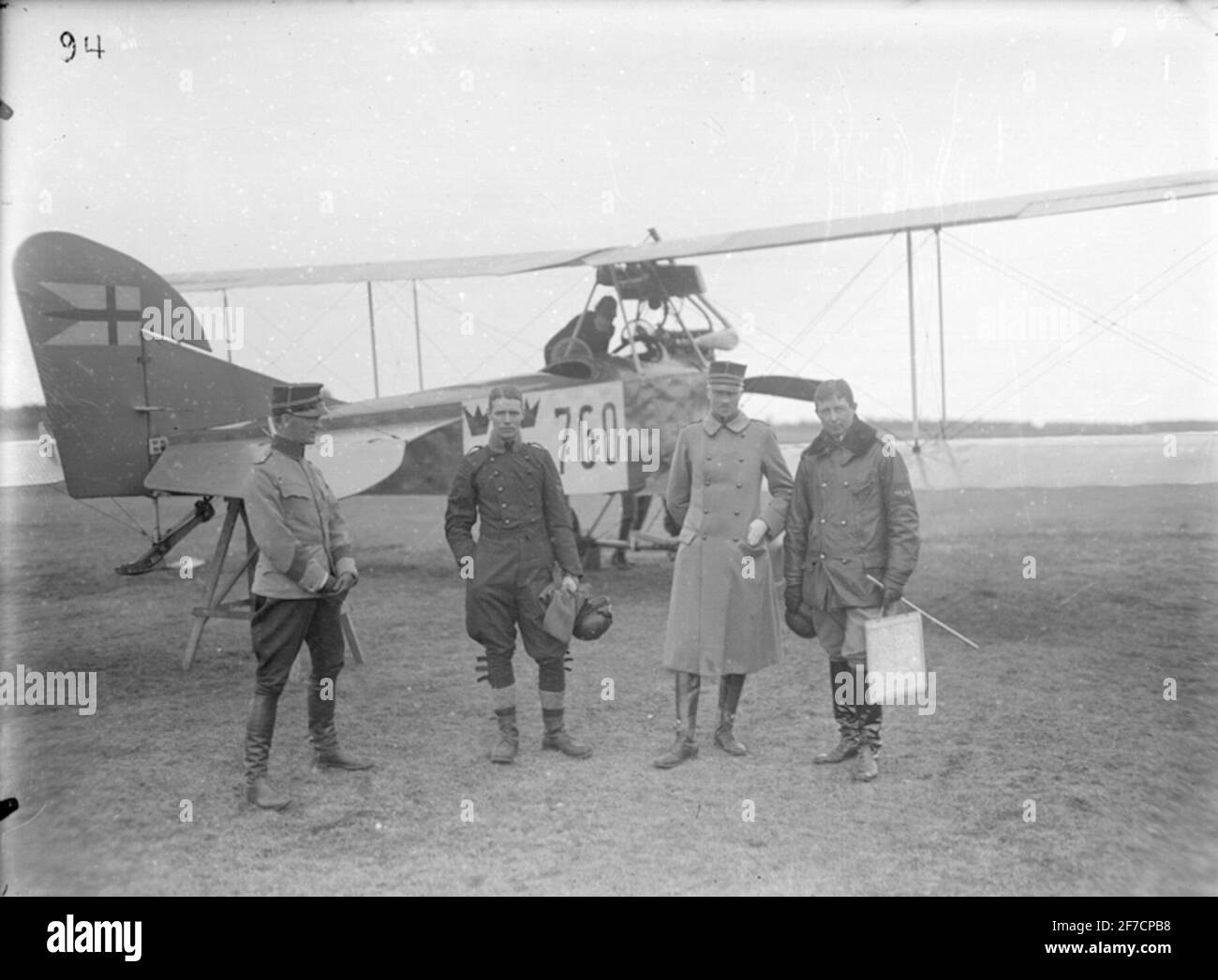 Portrait with aircraft in the background Portrait Four men and aircraft ...
