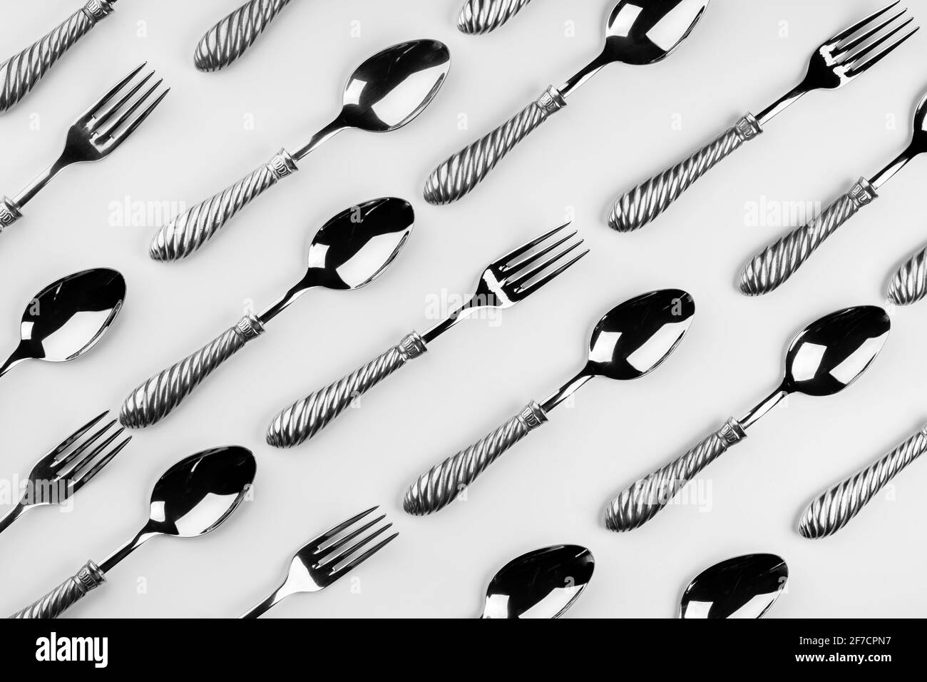 Background of cutlery, set of cutlery on white background Stock Photo ...