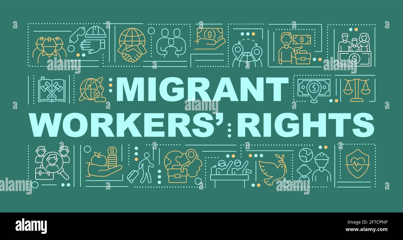 Migrant workers rights word concepts banner Stock Vector Image & Art ...
