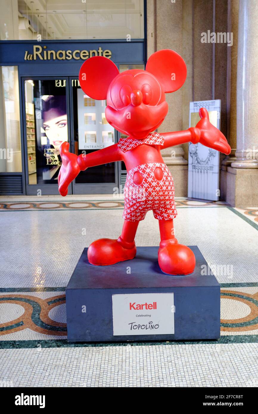 Mickey Mouse artistic installation, Galleria Alberto Sordi gallery ...