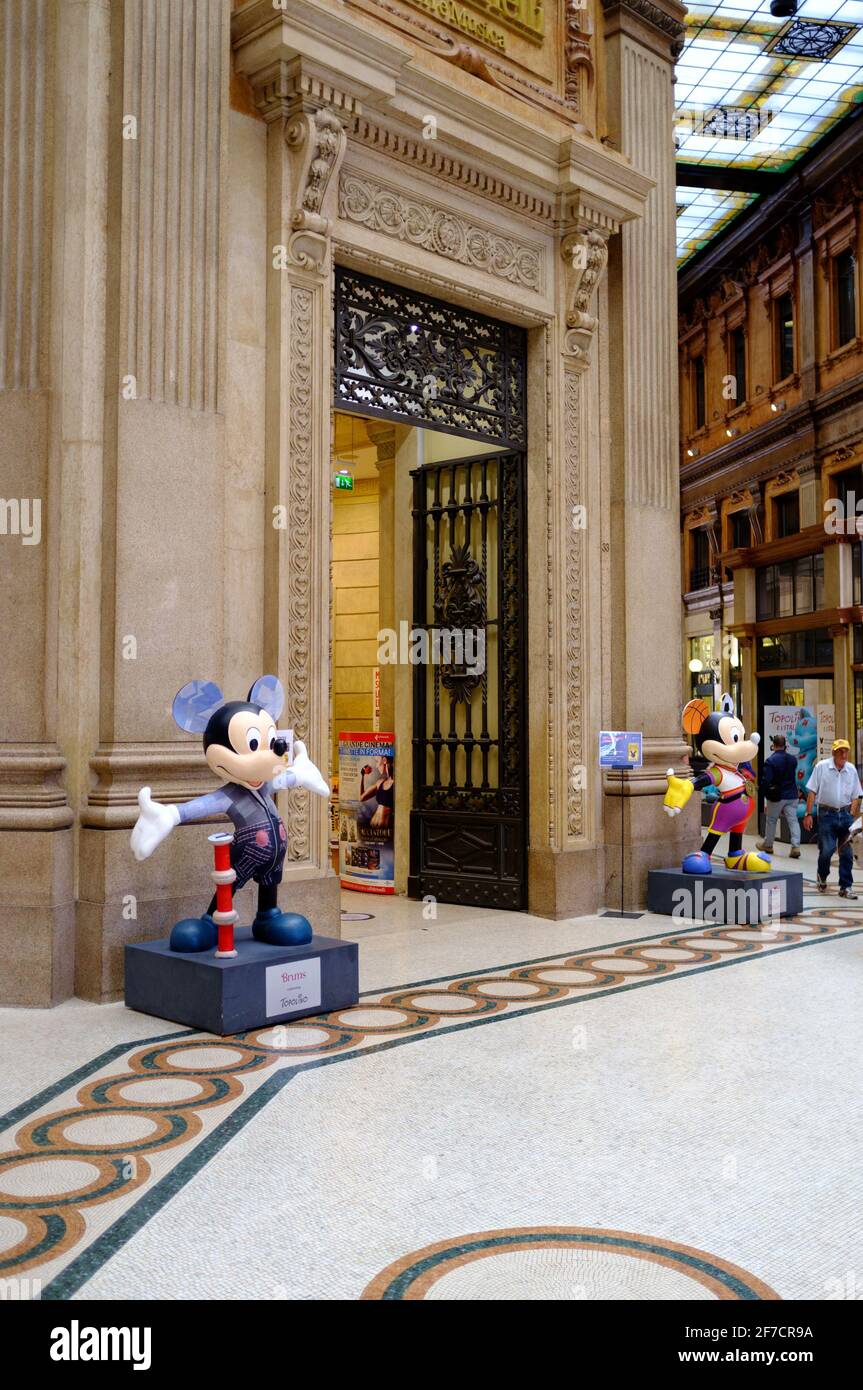 Mickey Mouse artistic installation, Galleria Alberto Sordi gallery ...
