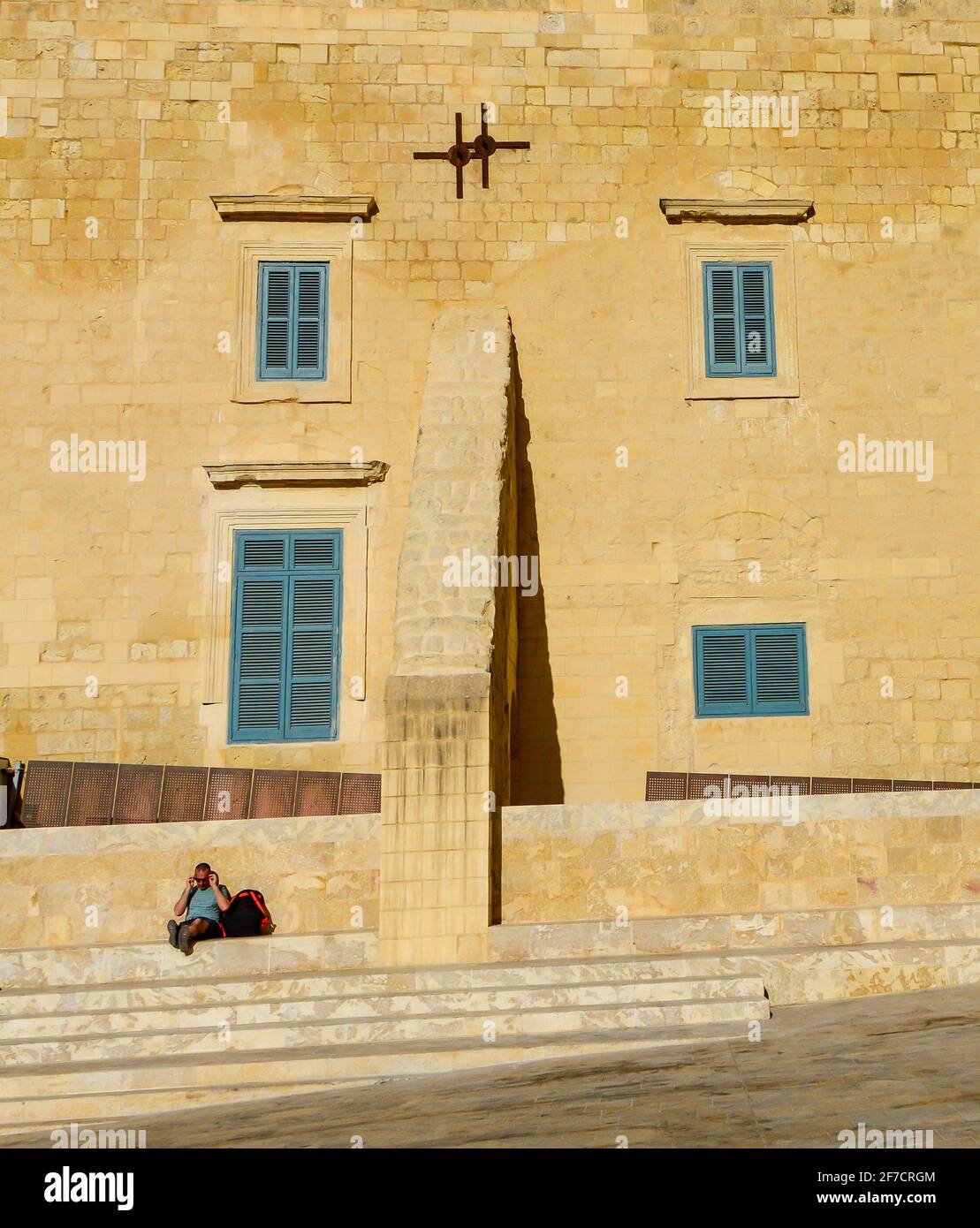 Valletta, Malta, 29 Feb, 2020. Exterior of Malta Museum of Fine Arts in ...