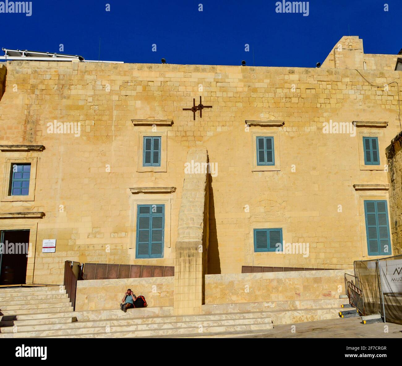 Valletta, Malta, 29 Feb, 2020. Exterior of Malta Museum of Fine Arts in ...