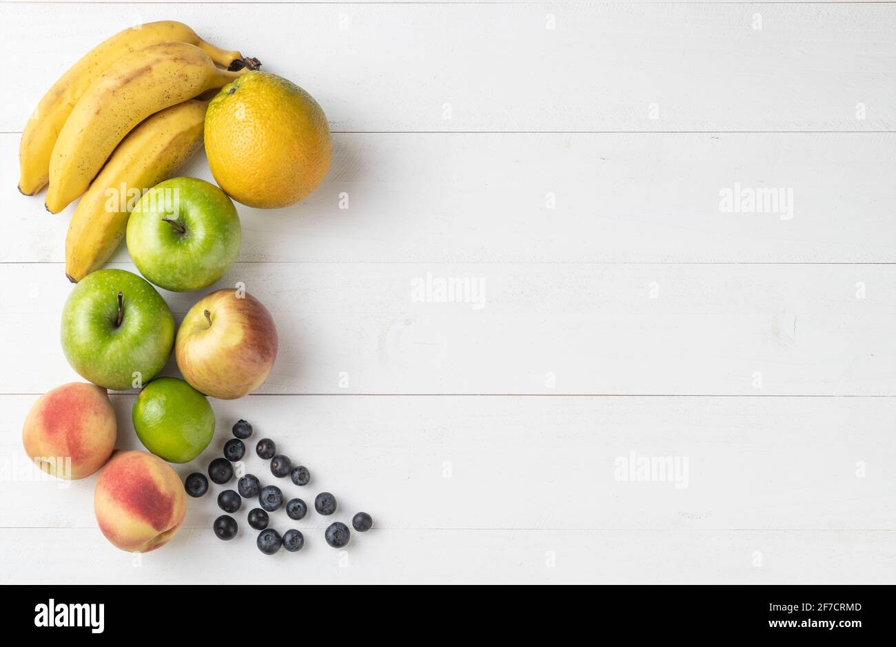 Fruits over white copy hi-res stock photography and images - Alamy