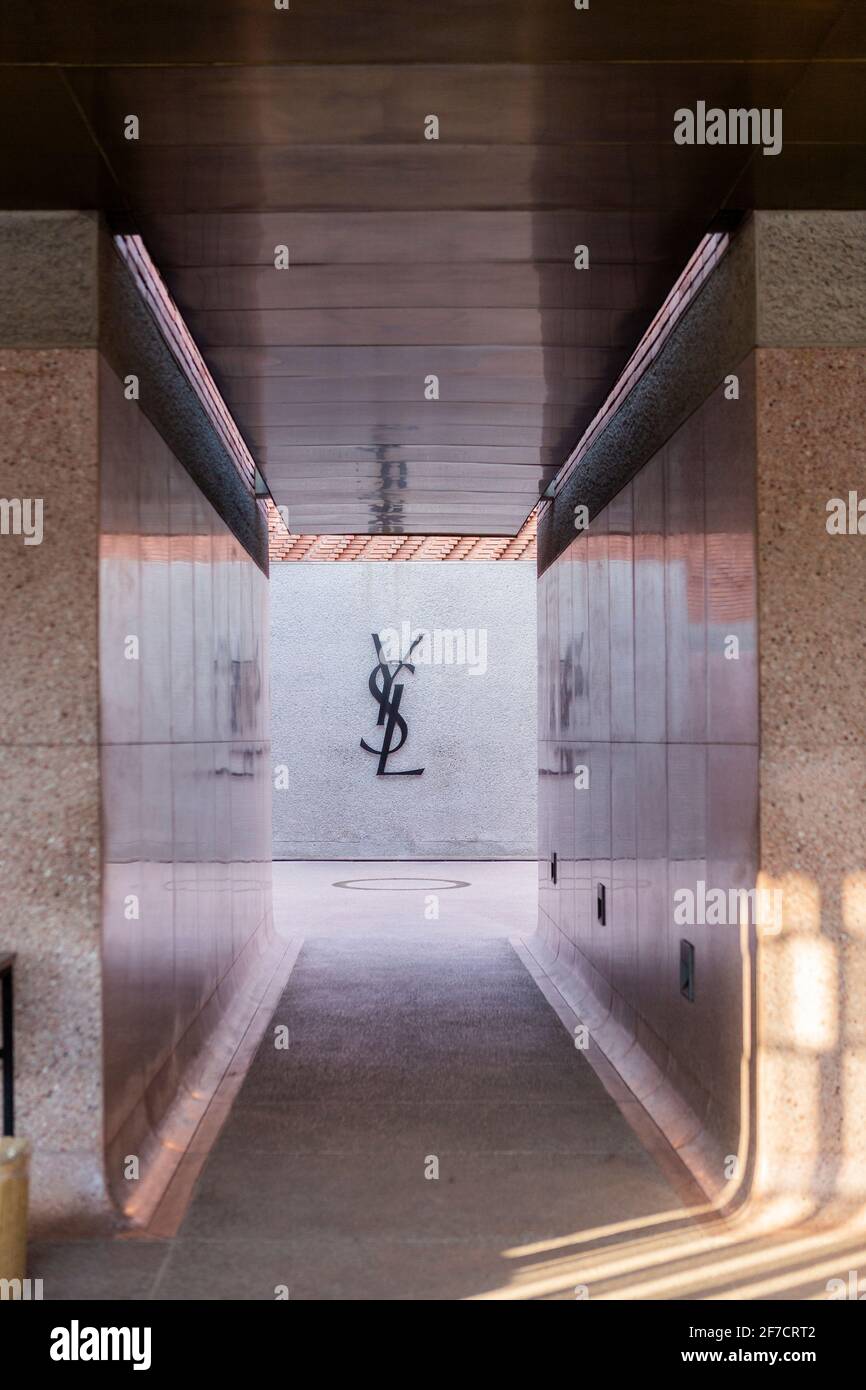 YSL monogram at the Yves Saint Laurent Museum in Marrakech, Morocco ...