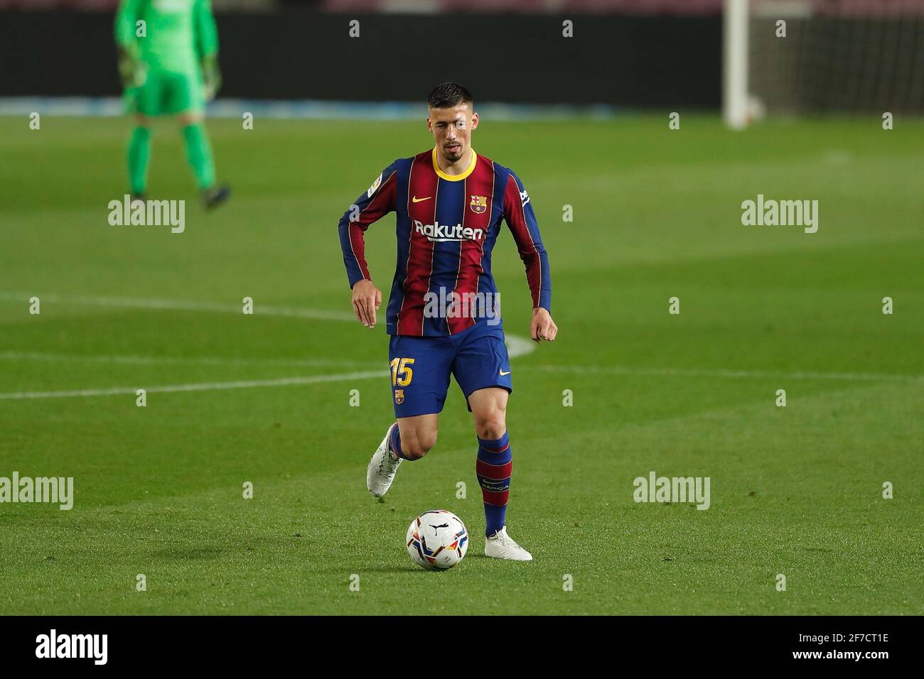 Barcelona, Spain. 5th Apr, 2021. Clement Lenglet (Barcelona) Football ...