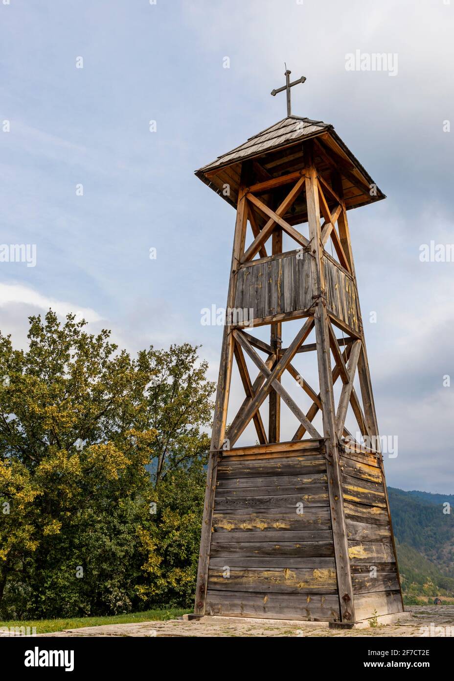 Drvengrad, Serbia- 18 September 2020: Wooden Church at Kustendorf ...
