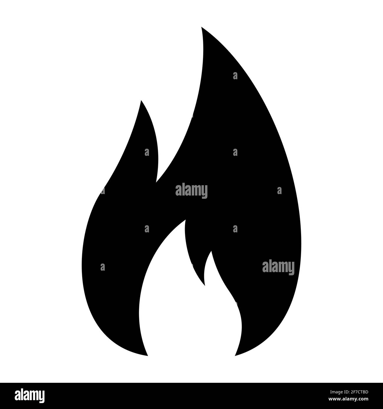 Fire flame icon. Fire hot flames vector sign isolated on white ...