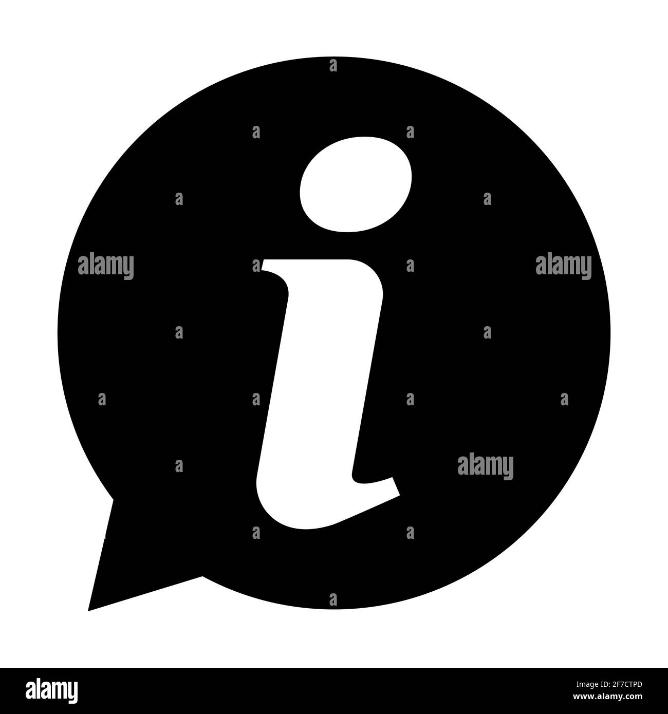 Information help icon, info bubble desk. Vector sing isolated on white ...