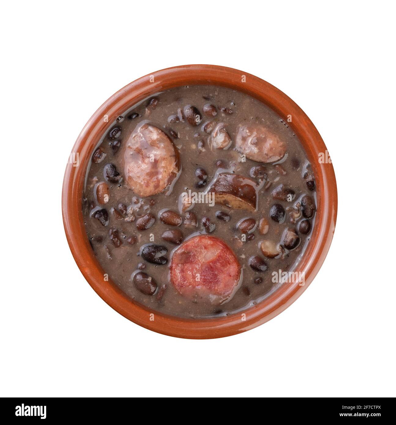 Traditional brazilian feijoada isolated over white background Stock ...