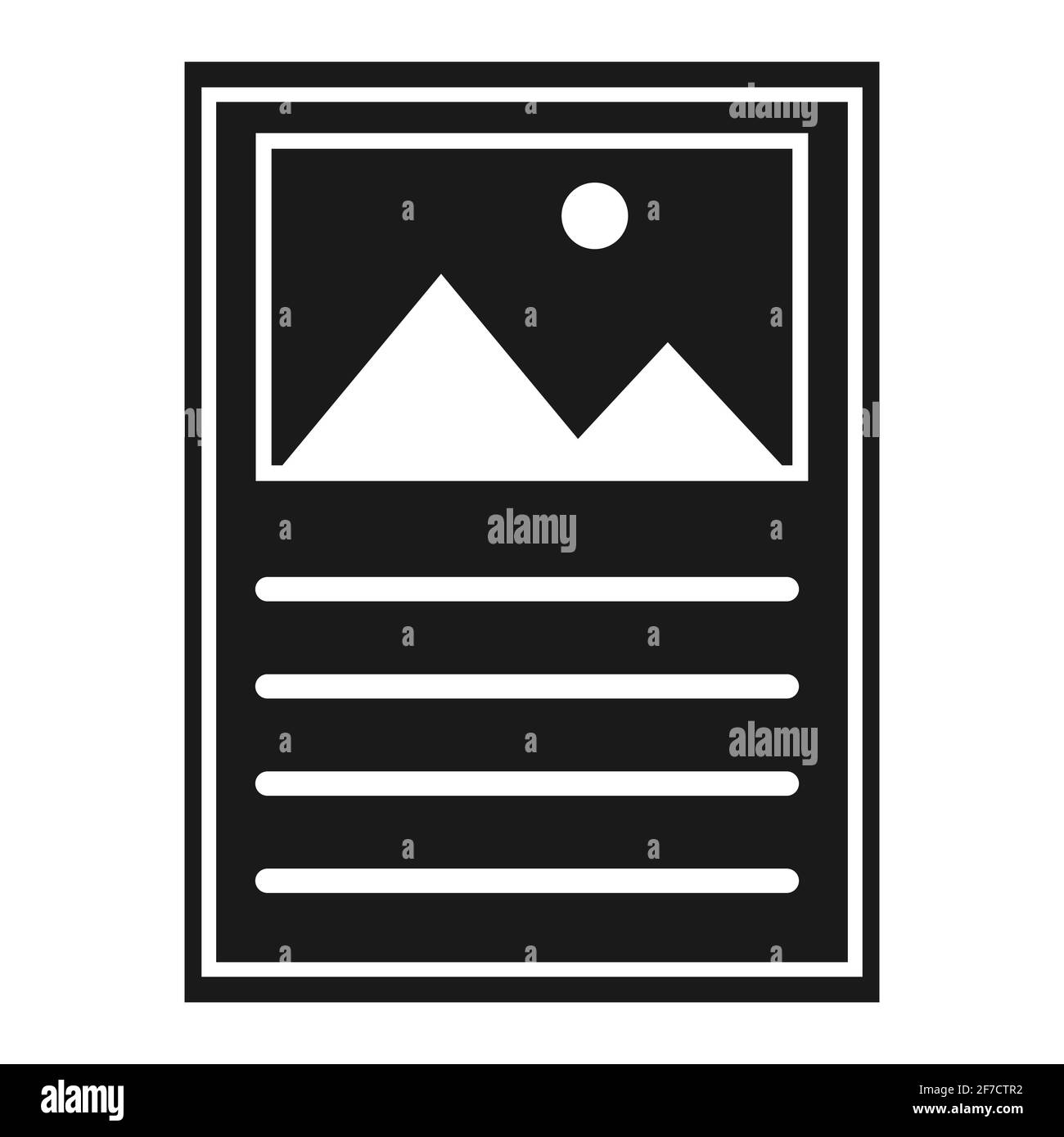 Flyer, brochure modern symbol. Vector icon isolated on white background ...