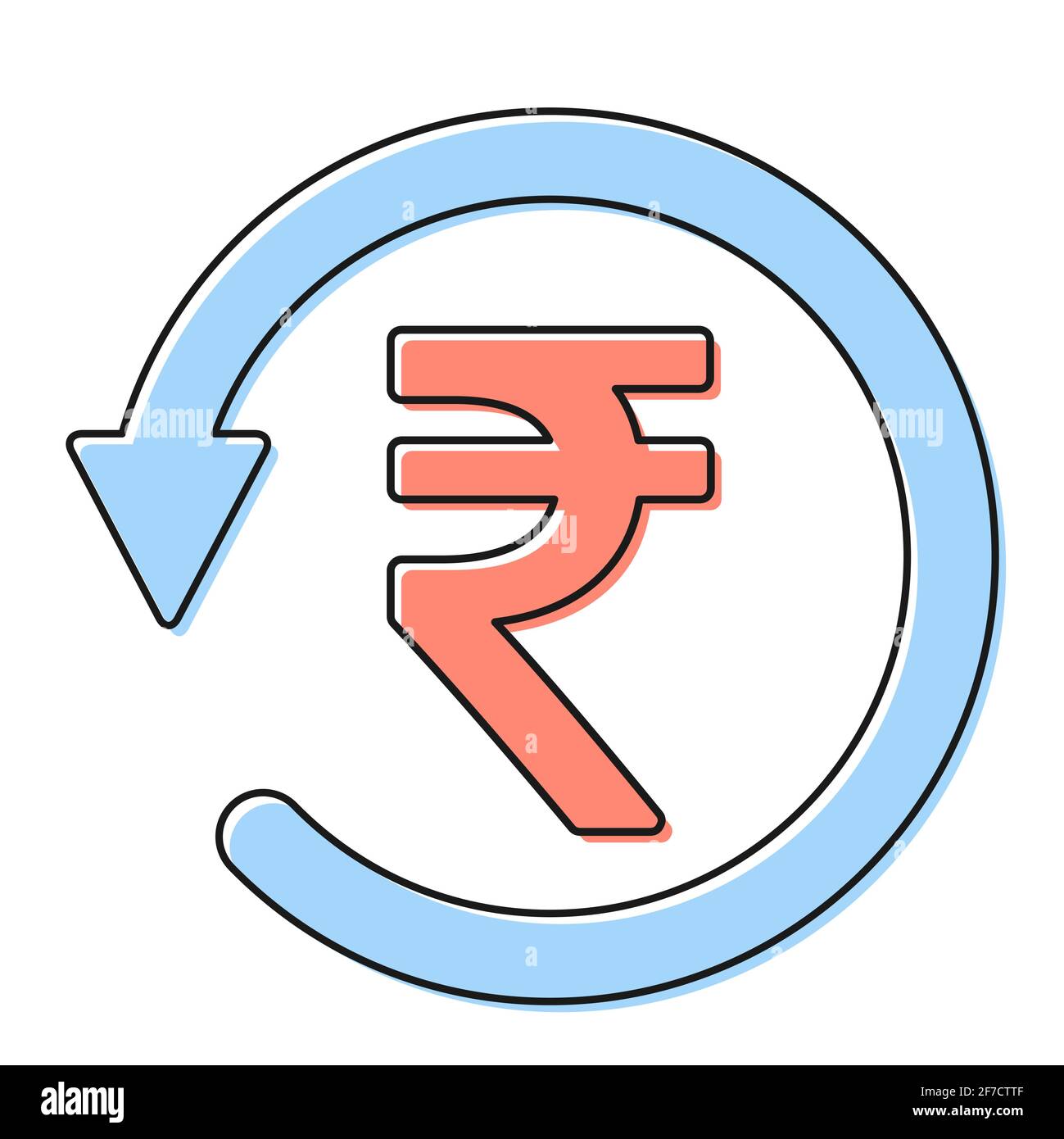 Chargeback icon symbol, return money isolated on white background Stock ...