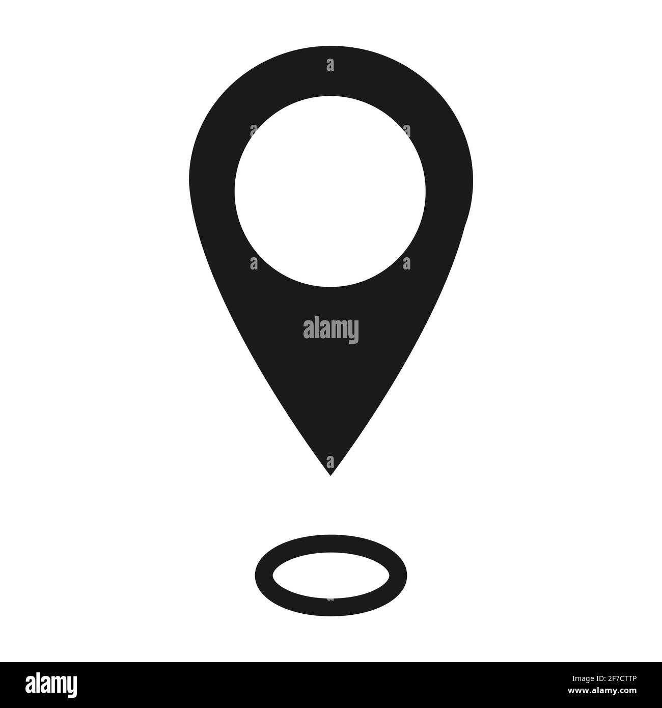 Location Icon Map Pointer Symbol Isolated On White Background Vector Web Button Stock Vector