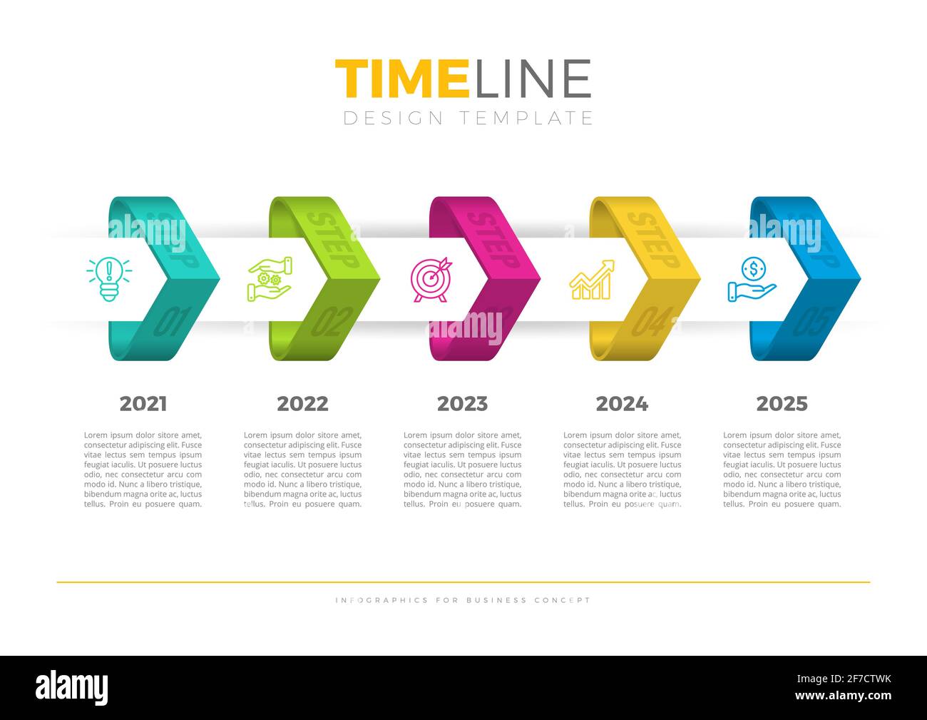 Timeline infographics icons for business data visualization Stock ...