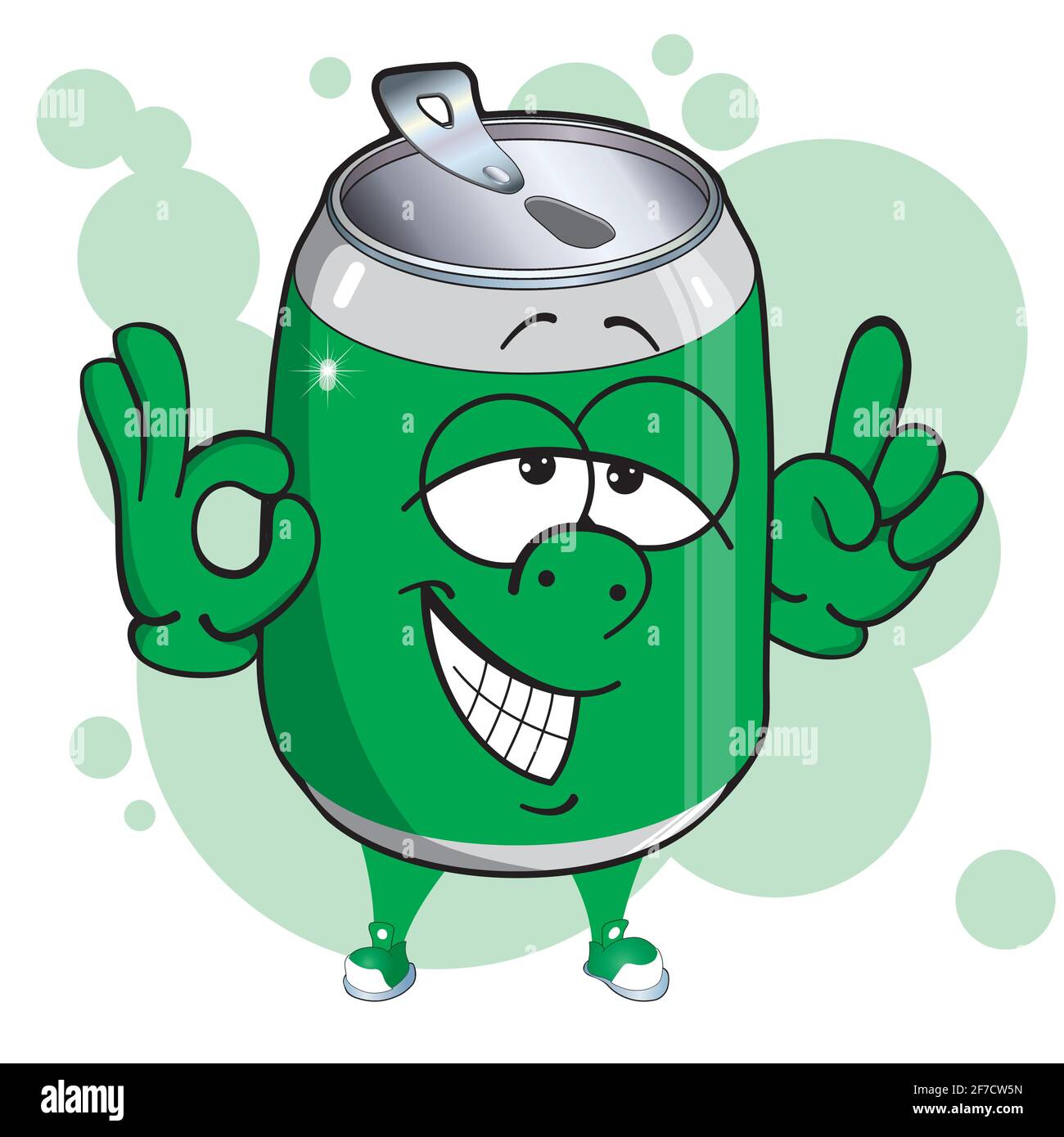 Aluminum can cartoon mascot. Image of funny red can of fizzy drink ...