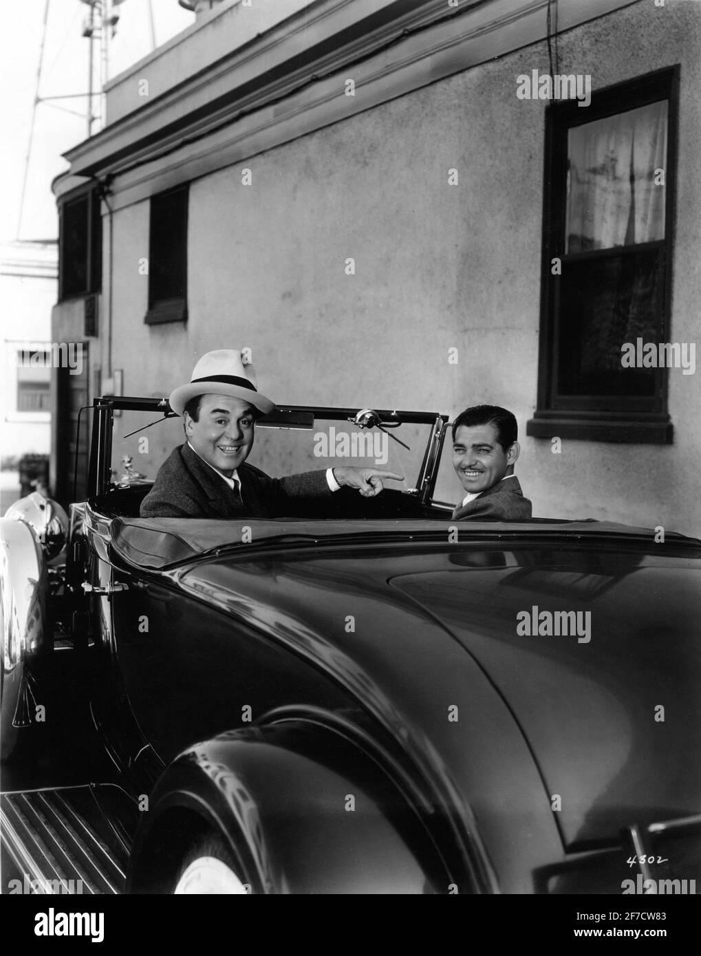 LEO CARRILLO and CLARK GABLE in car on the MGM Studio Lot candid at the ...