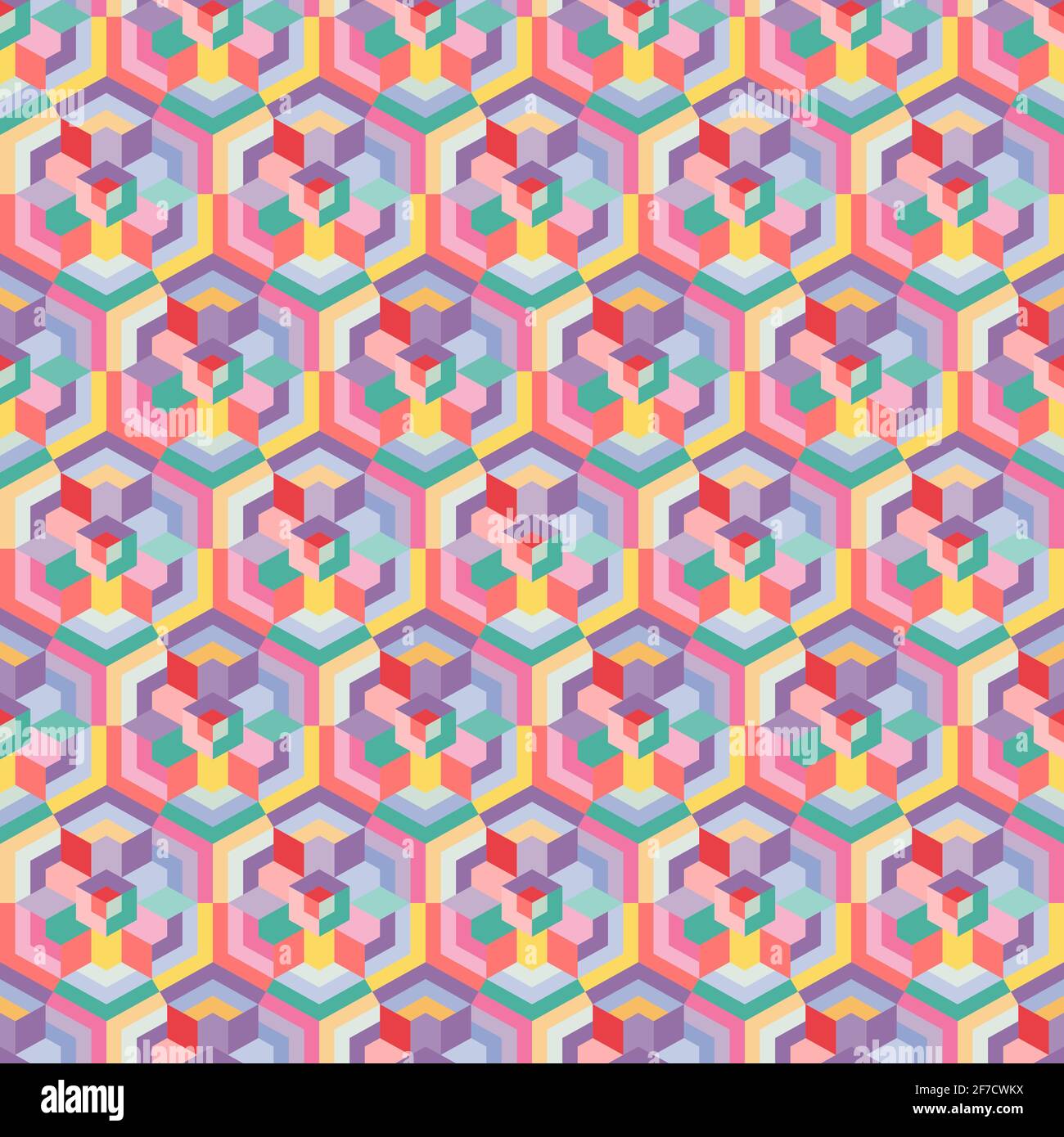 Elegant trendy hexagonal vector seamless pattern design for textile and ...
