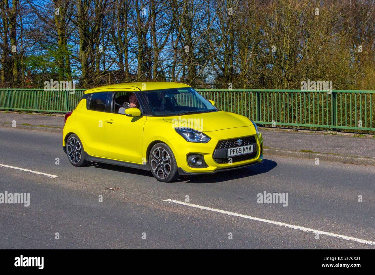 Yellow sport car moving isolated hi-res stock photography and images ...