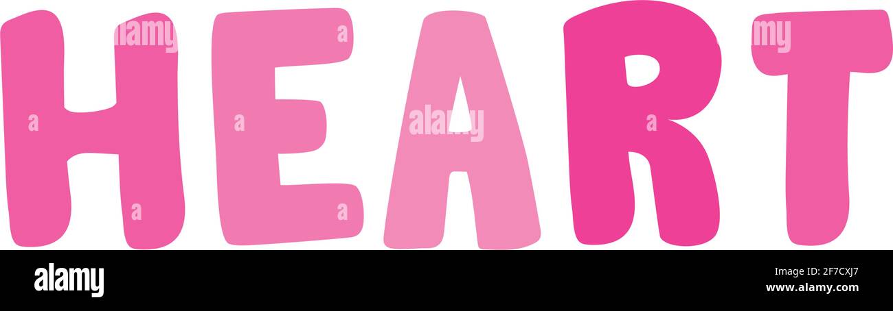 colored heart lettering Stock Vector Image & Art - Alamy