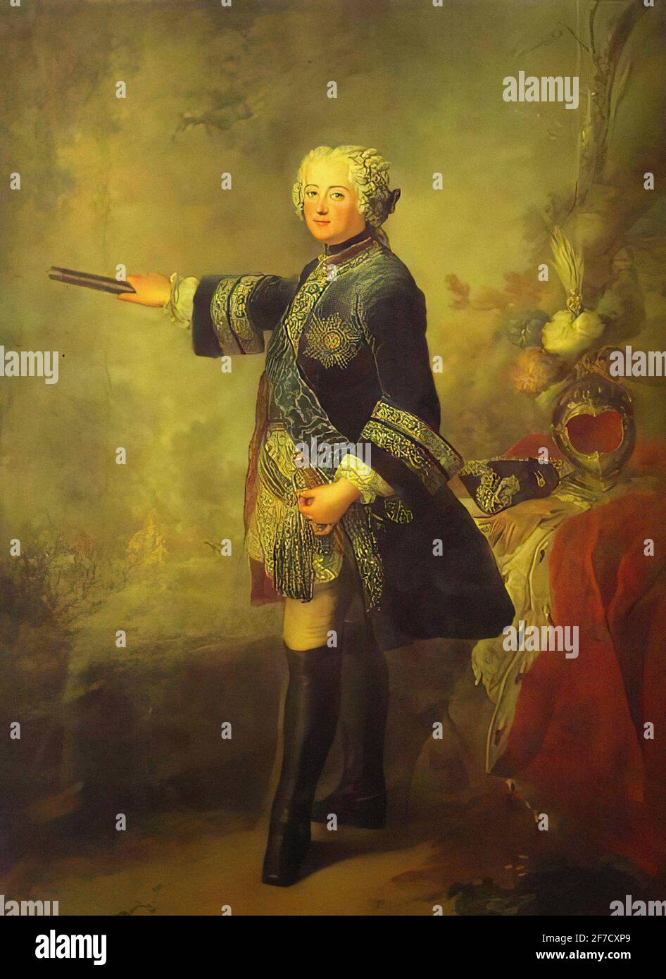 Antoine Pesne - Portrait Frederick II C 1743 Stock Photo - Alamy