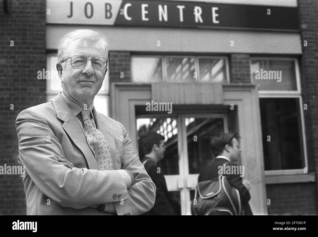 PROFESSOR RICHARD LAYARD IN FRONT OF A JOB CENTRE IN CENTRAL LONDON ...