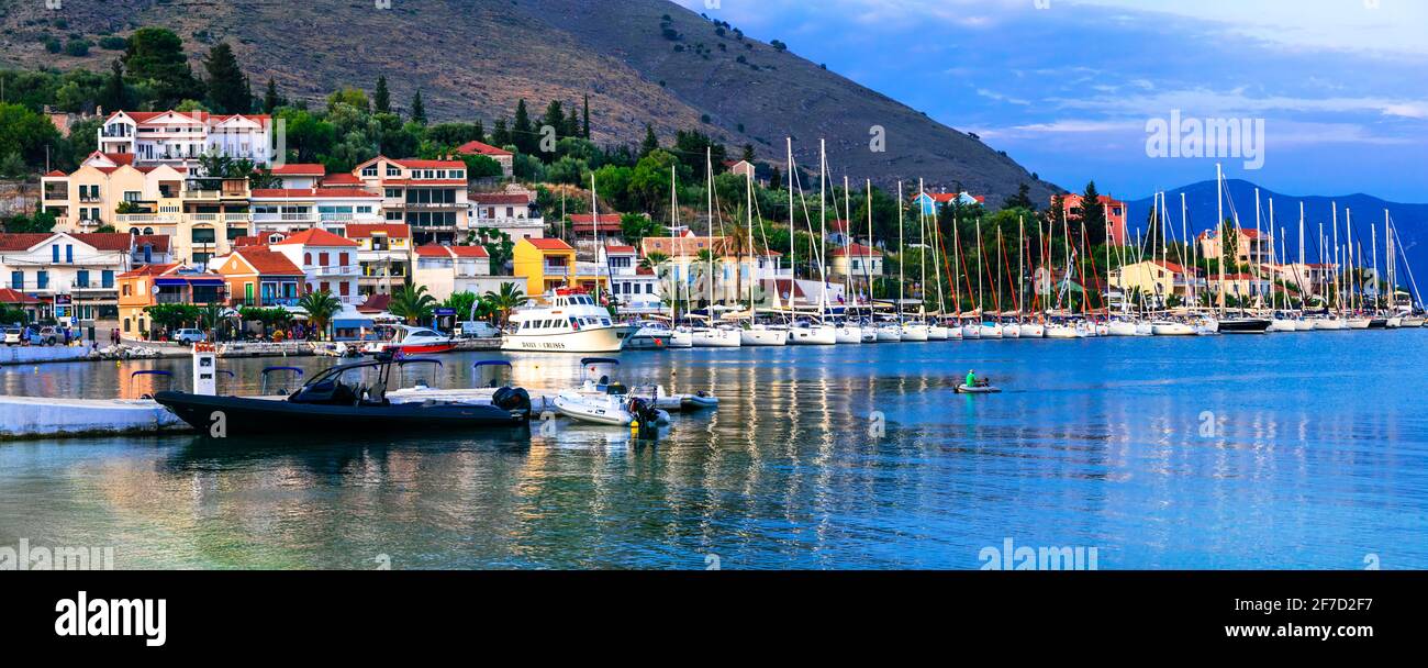 Greece, Ionian Island Kefalonia (Cefalonia). picturesque village Agia ...