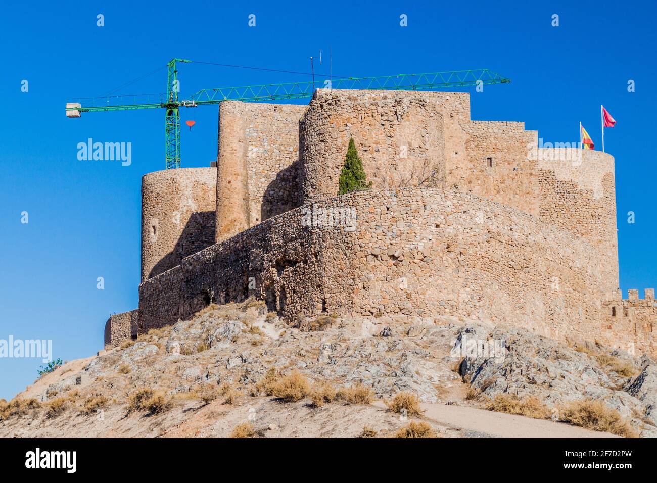 Castle in Consuegra village, Spain Stock Photo - Alamy