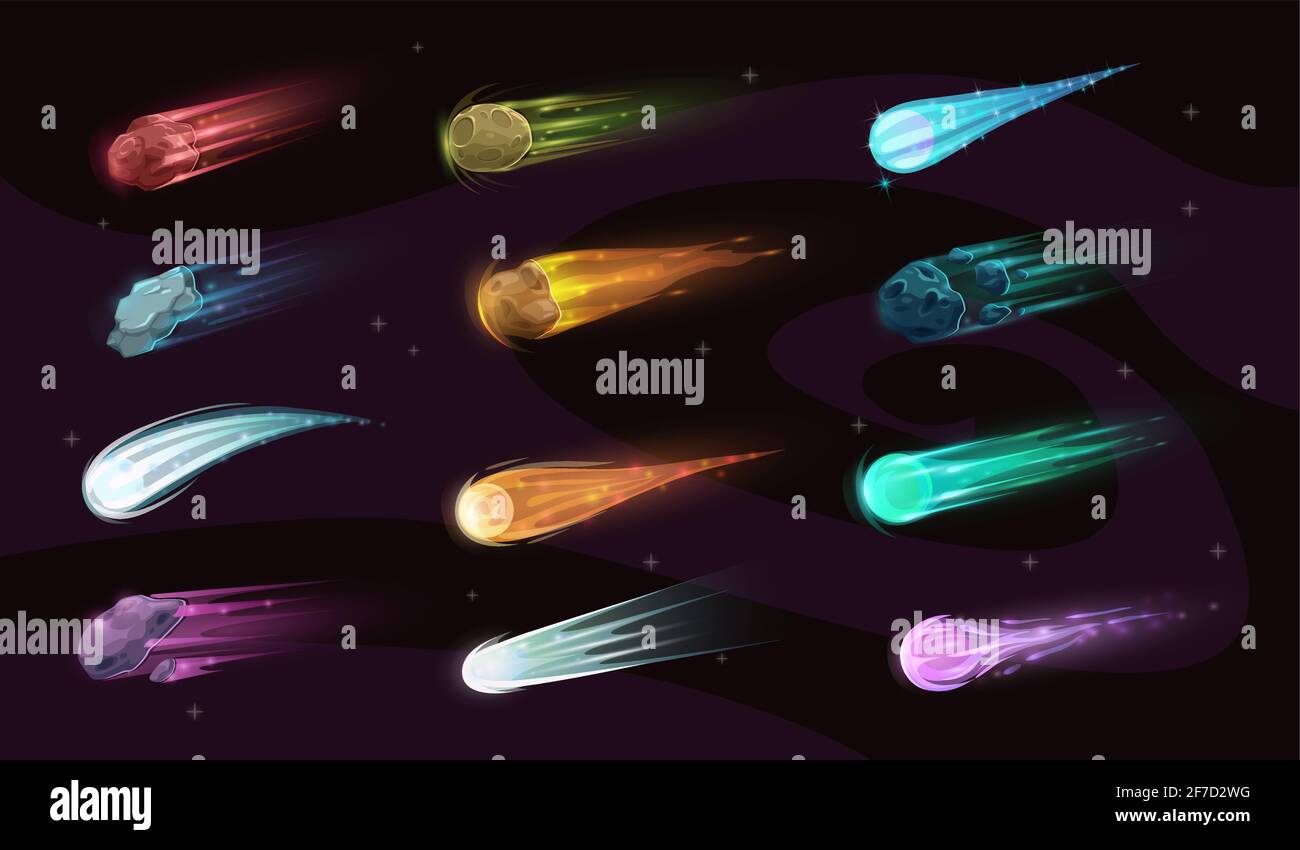 Fantasy comet, meteor or asteroid in space Stock Vector Image & Art - Alamy