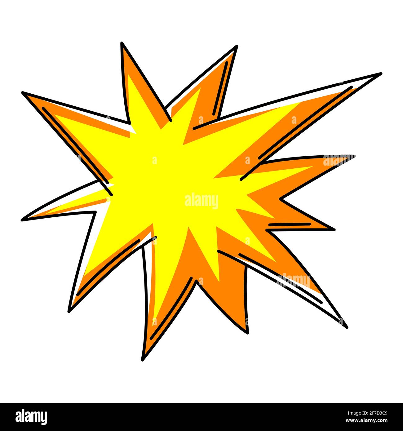 Illustration of explosion or cartoon speech bubble.. Colorful cute ...