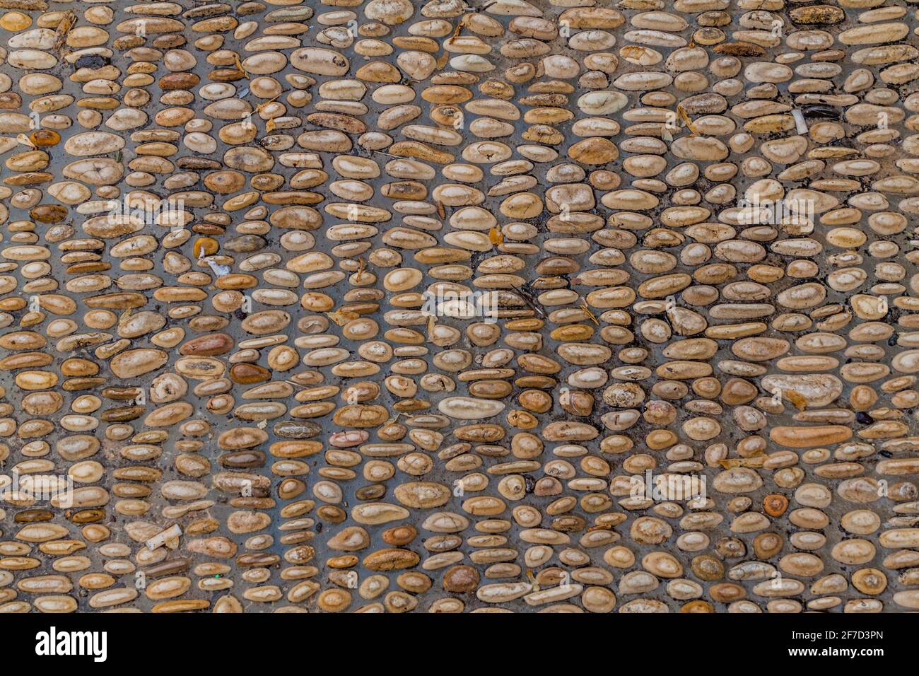 Detail of a path made of pebbles Stock Photo - Alamy