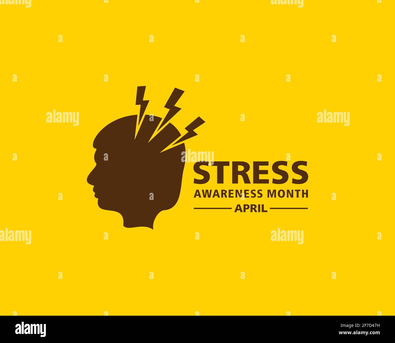 Vector Illustration of Stress Awareness Month observed in April every ...