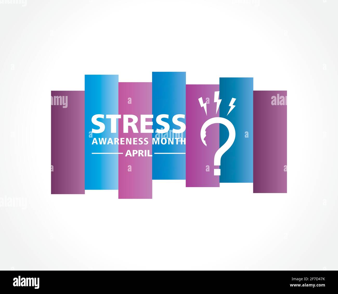 Vector Illustration of Stress Awareness Month observed in April every ...