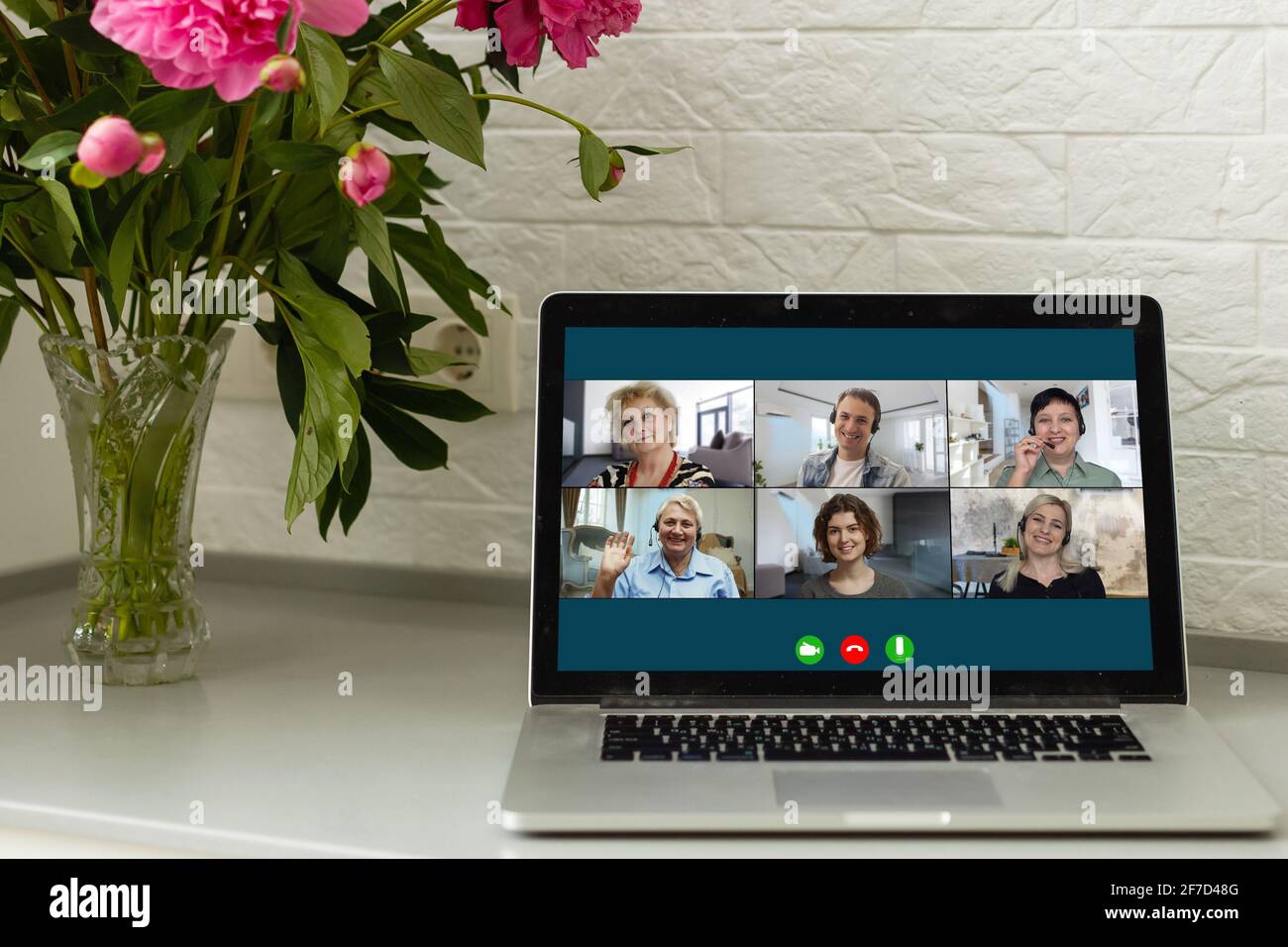 The office workplace, table, top view Stock Photo - Alamy