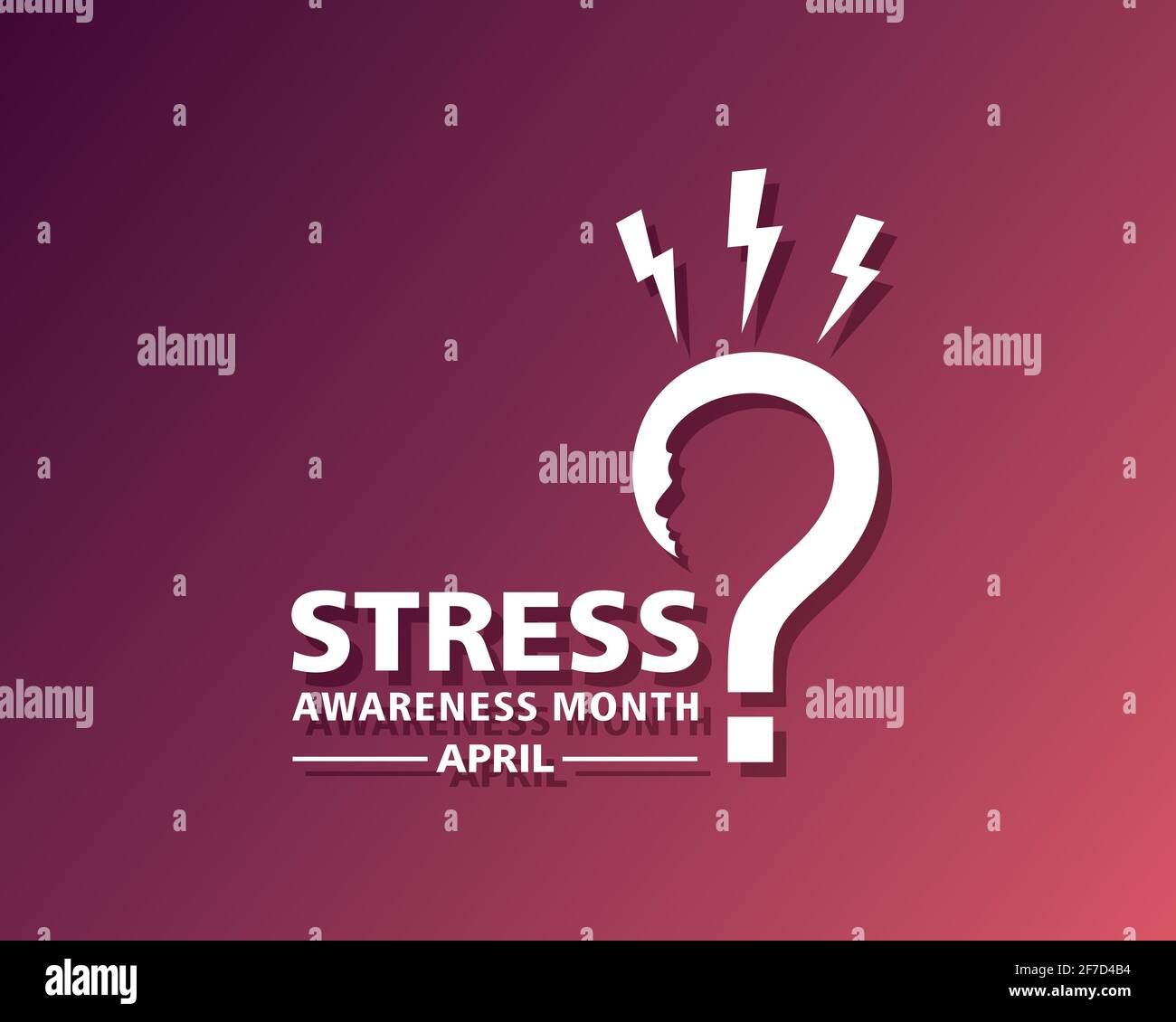 Vector Illustration of Stress Awareness Month observed in April every ...
