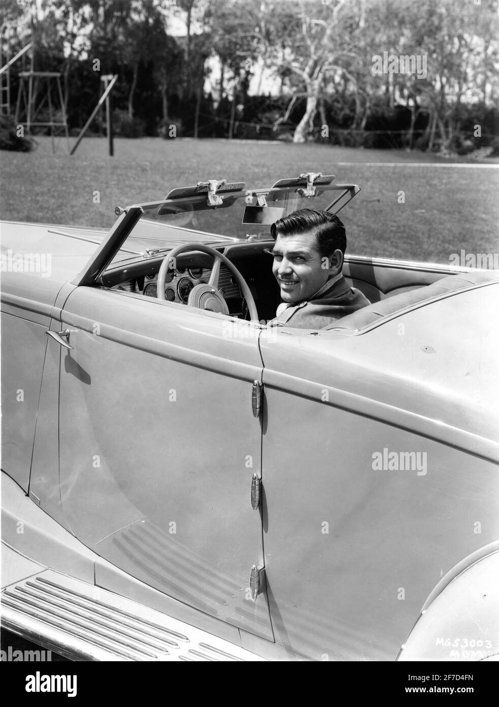 CLARK GABLE 1936 Candid Portrait with his 1935 Duesenberg Model J 9 ...