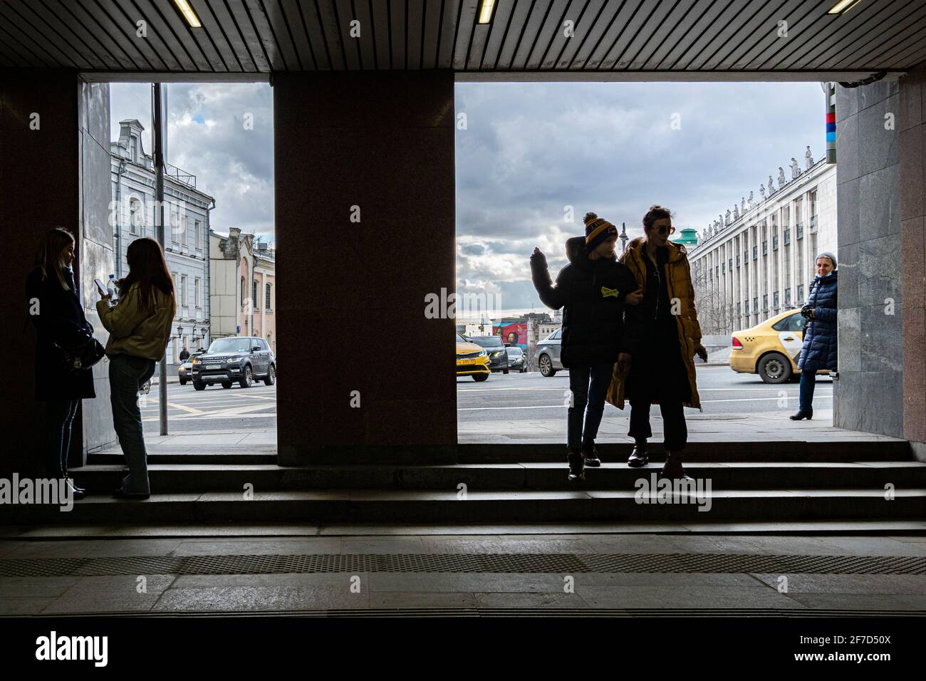 Russia, Moscow. People walk in a street Stock Photo - Alamy