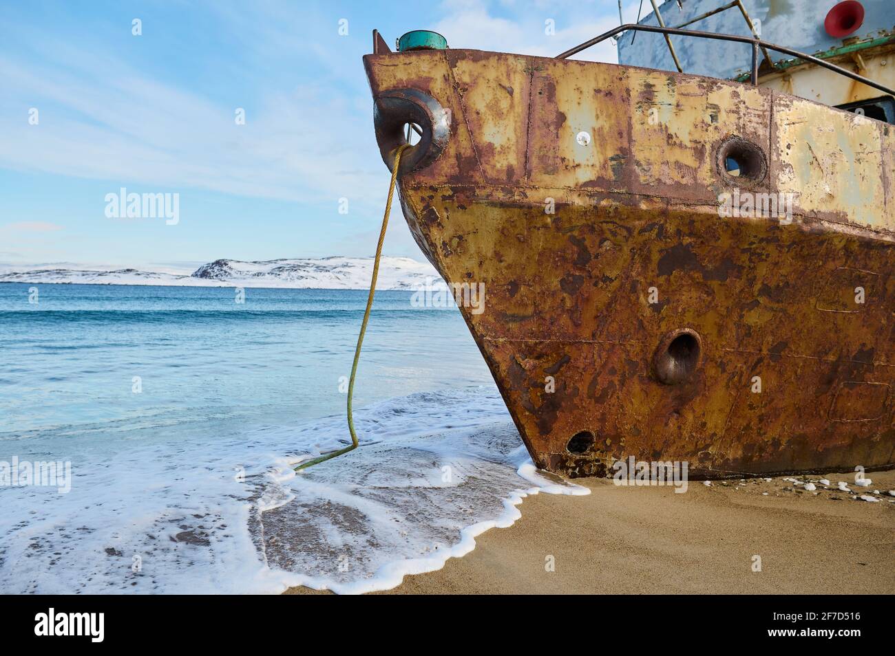 vintage old rusty sailing ship in need of repair Stock Photo - Alamy