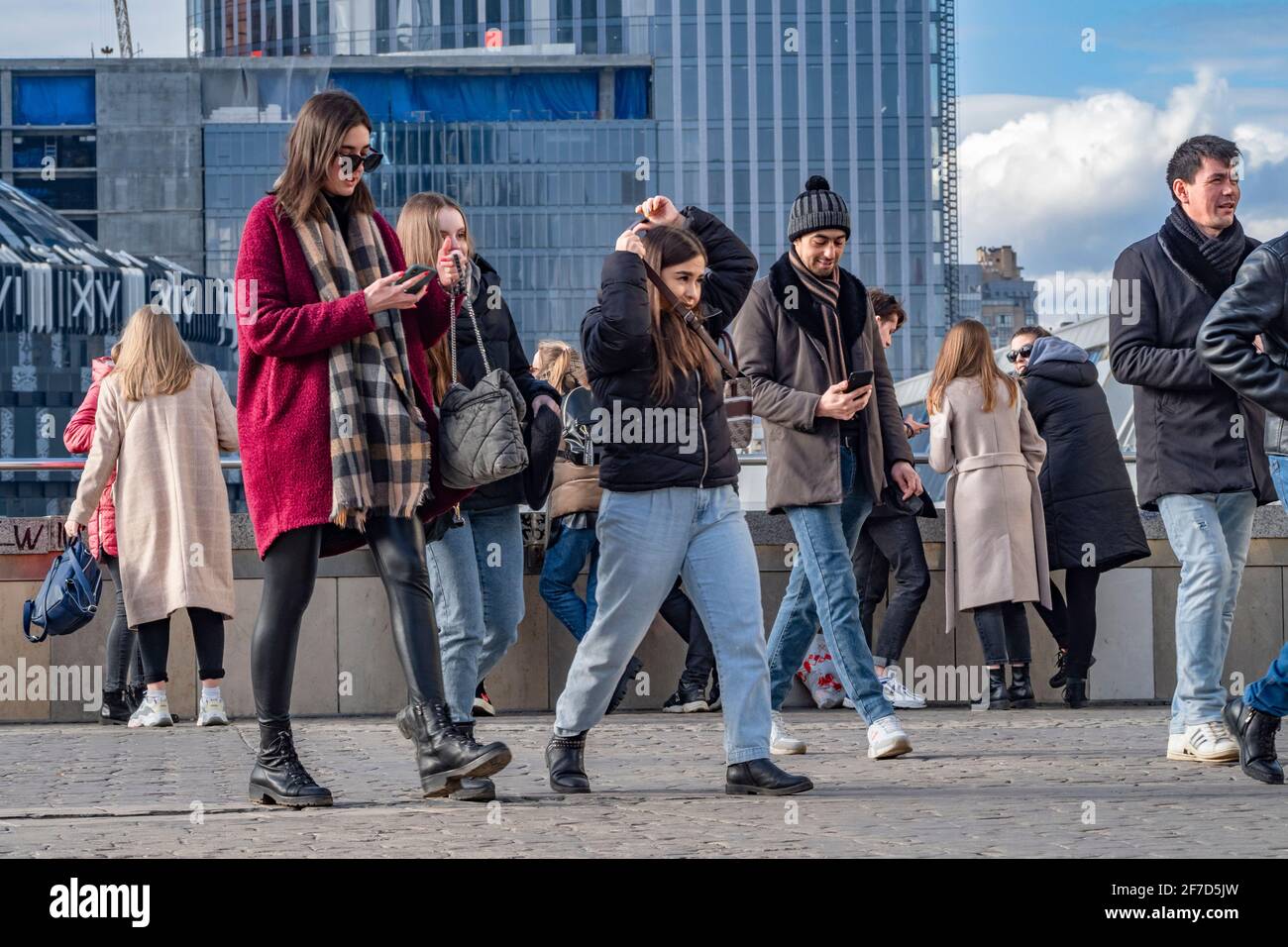 Russia, Moscow. People walk in a street Stock Photo - Alamy