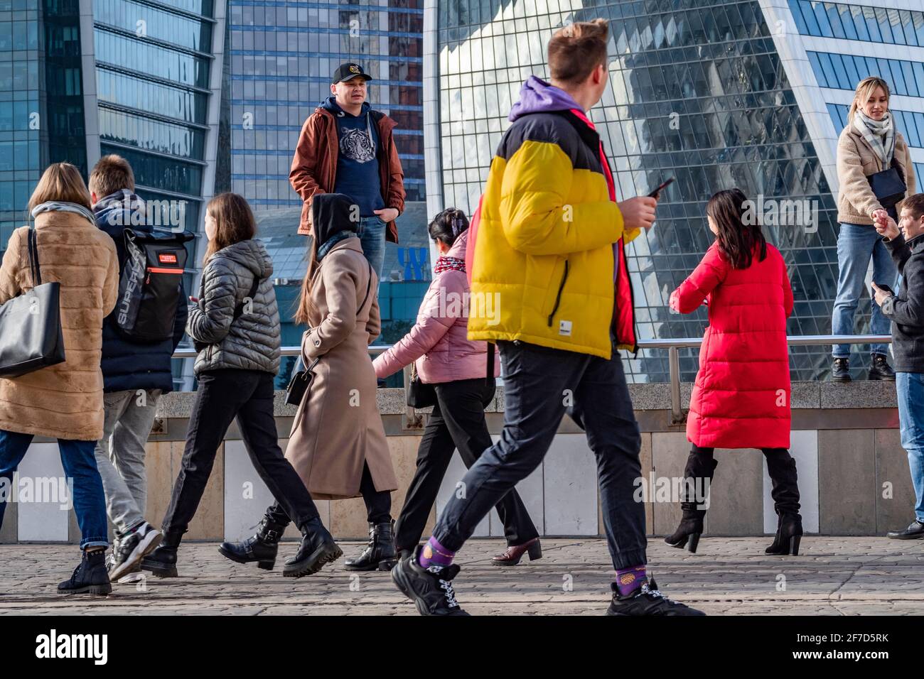 Russia, Moscow. People walk in a street Stock Photo - Alamy
