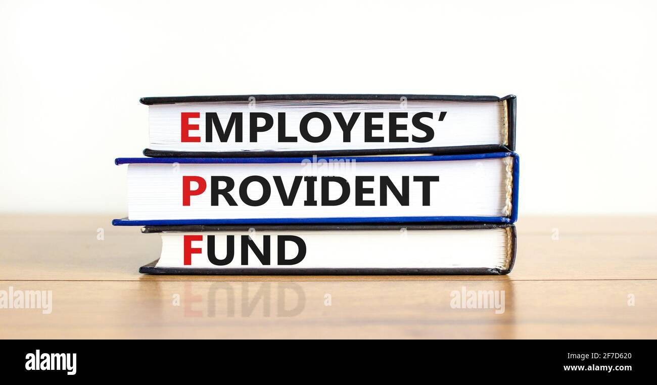EPF, employees provident fund symbol. Books with words 'EPF, employees ... EPF, employees provident fund symbol. Books with words 'EPF, employees ...