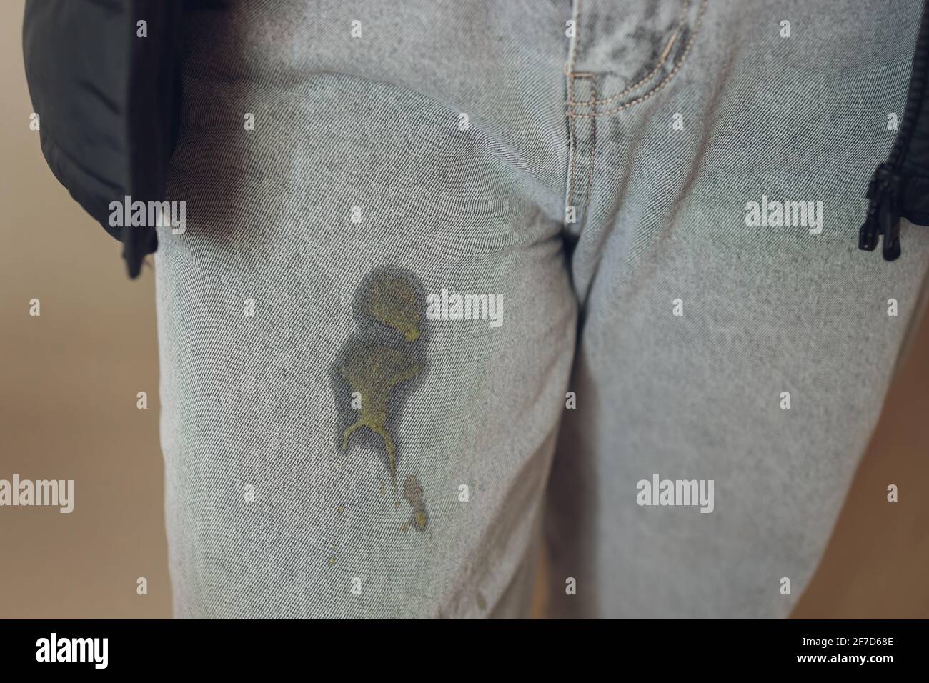 sweat stain on jean shirt from using in daily life. dirty stains for ...