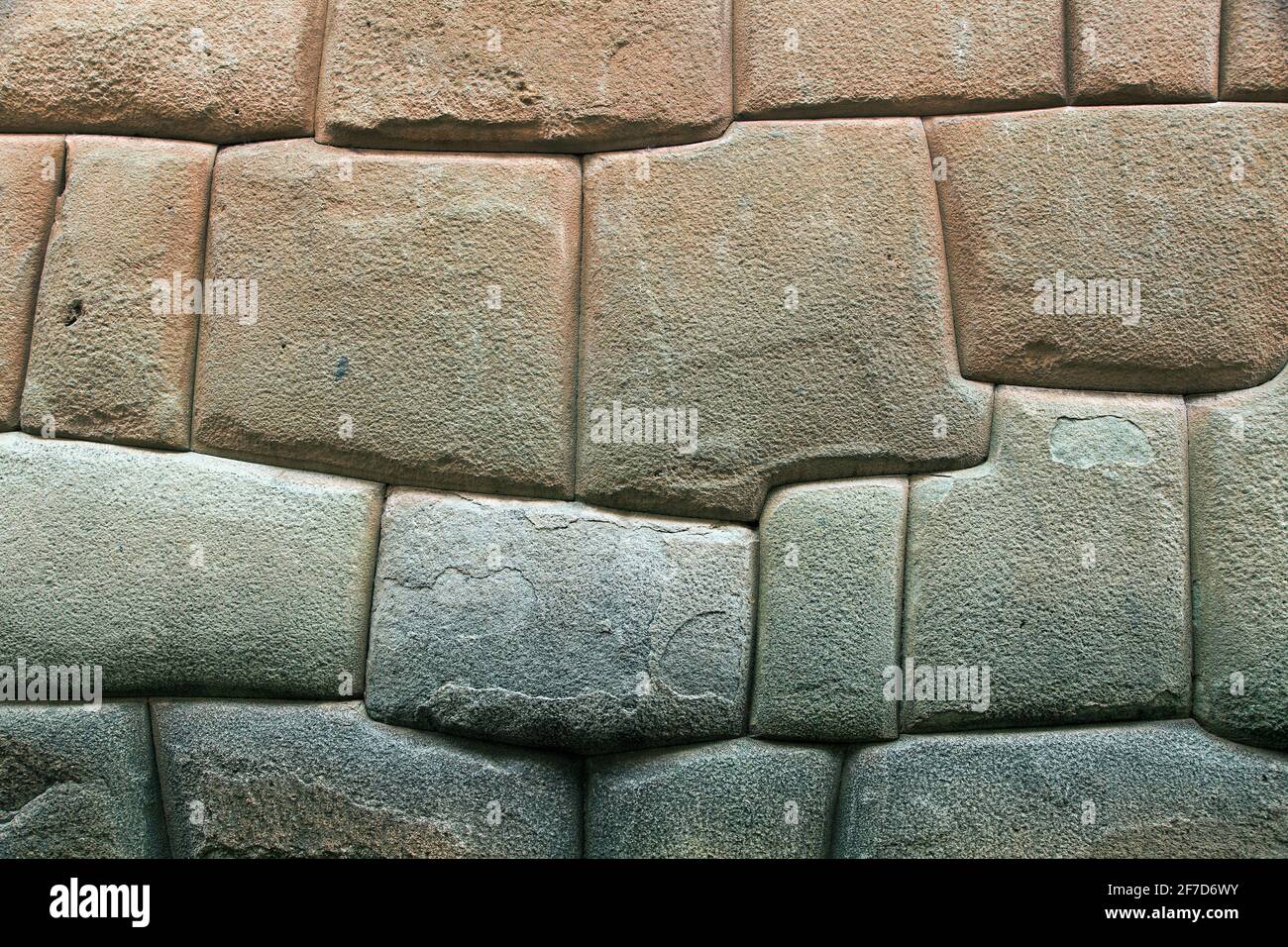 Detail of stone wall in Cusco or Cuzco town, Historic incan ...