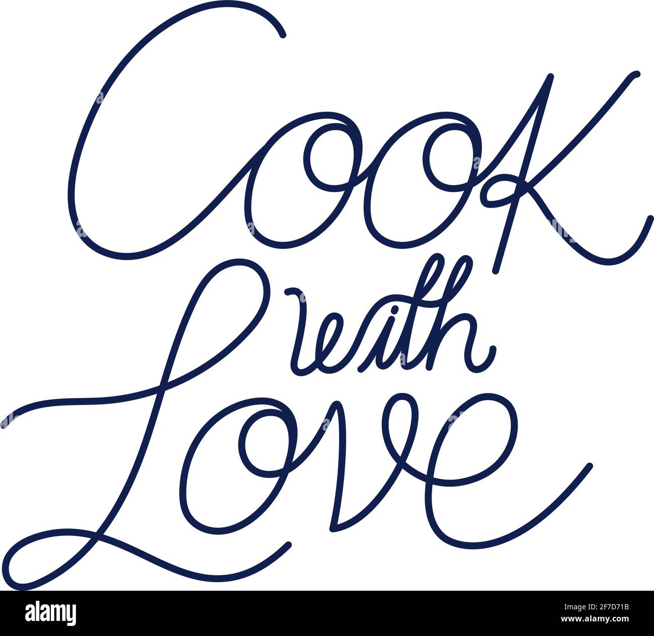 cook love lettering Stock Vector Image & Art - Alamy