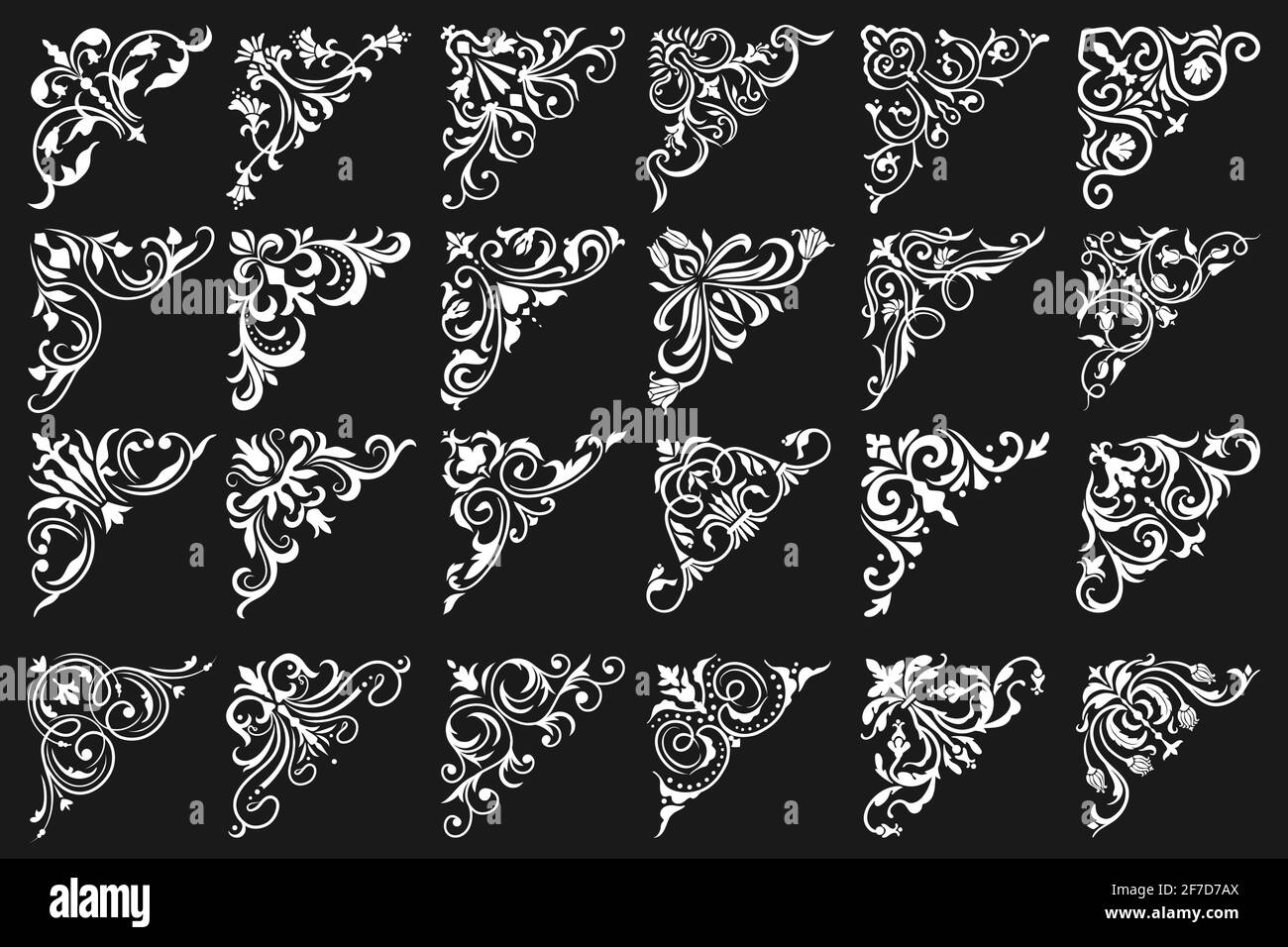 Floral Border Corners High Resolution Stock Photography and Images - Alamy