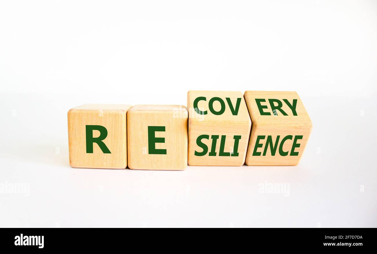 Recovery and resilience symbol. Turned cubes and changed the word ...