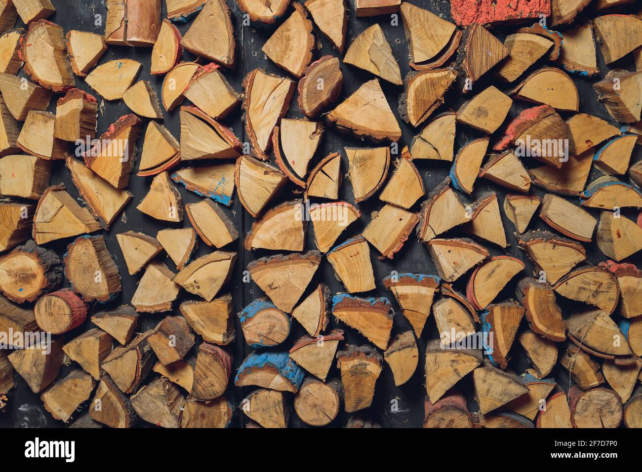 Dry firewood in a pile for furnace kindling Stock Photo - Alamy