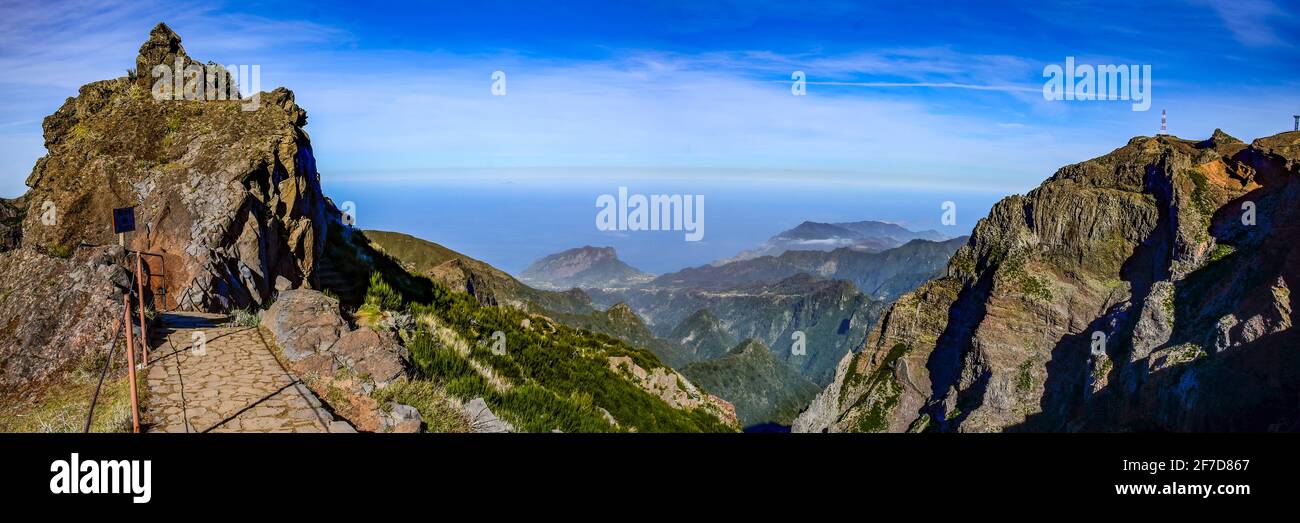 Pico do Areeiro Madeira Panorama Stock Photo - Alamy