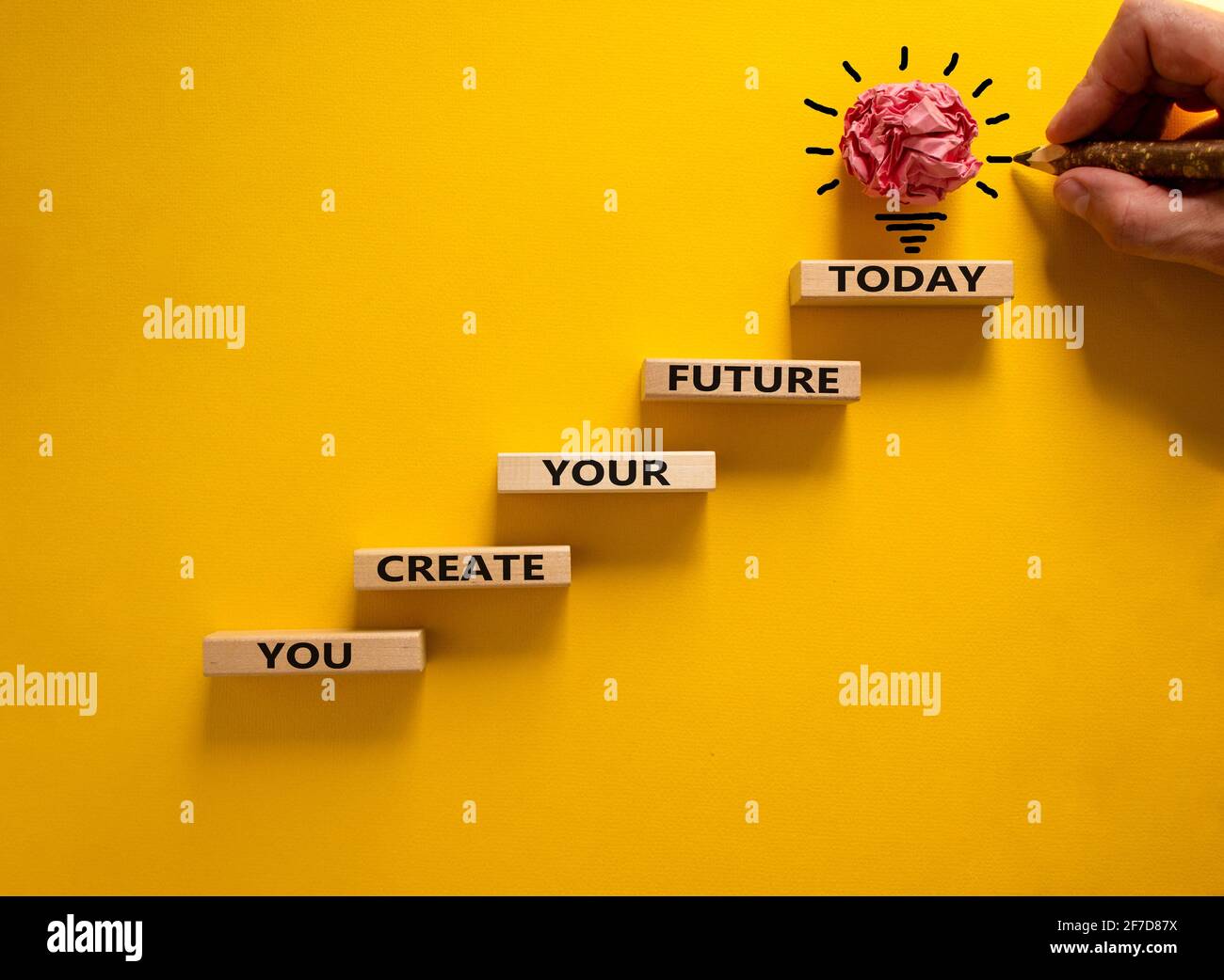 You create your future today symbol. Concept words 'You create your ...