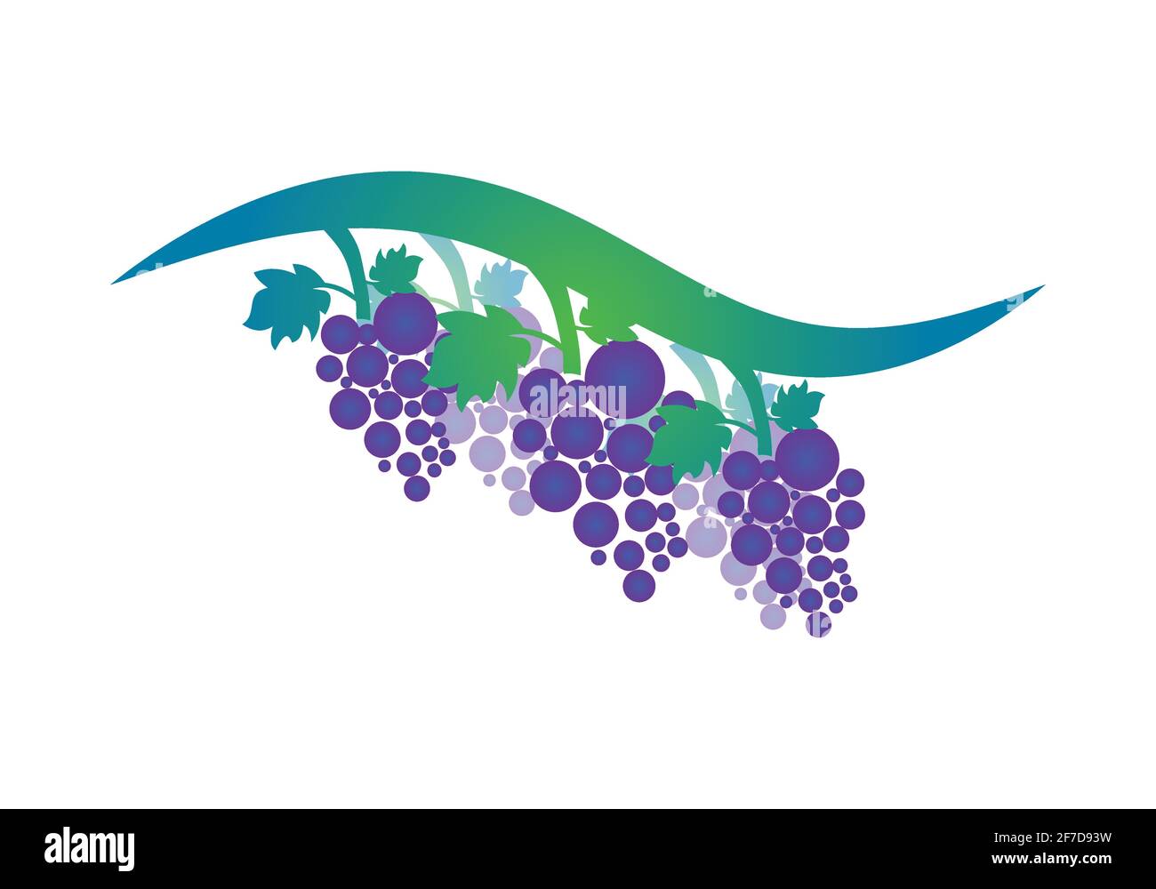 Grapes Vector Logo Icon template isolated. Nature Grapes Line Logotype ...